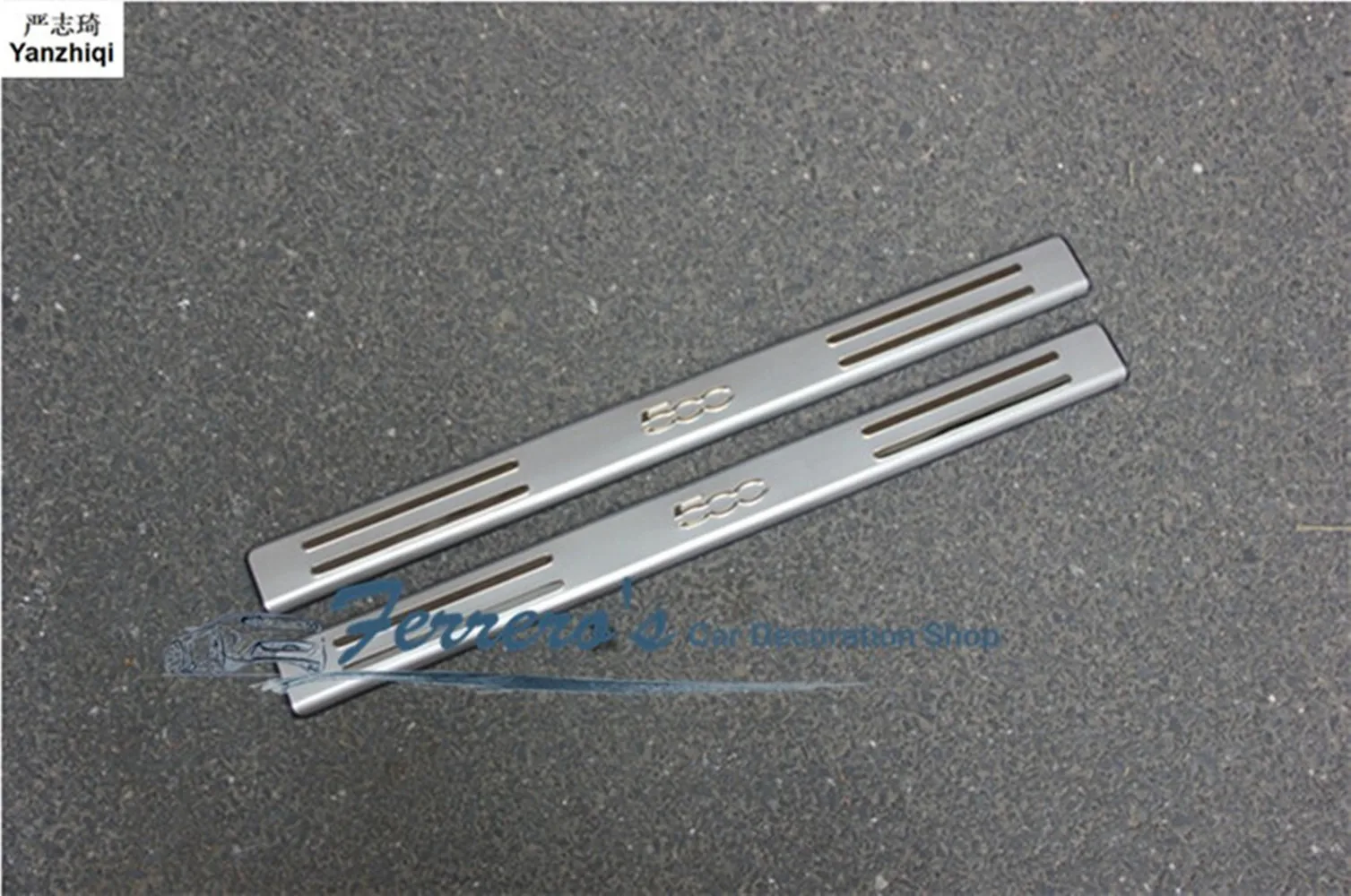 Free-shipping-for-2010-2015-FIAT-500-stainless-steel-scuff-plate-door ...