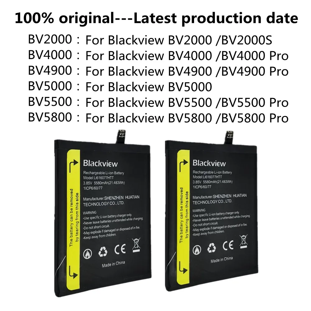 New Original Battery For Blackview BV4900 Pro LI616077HTT BV5800 Pro ...