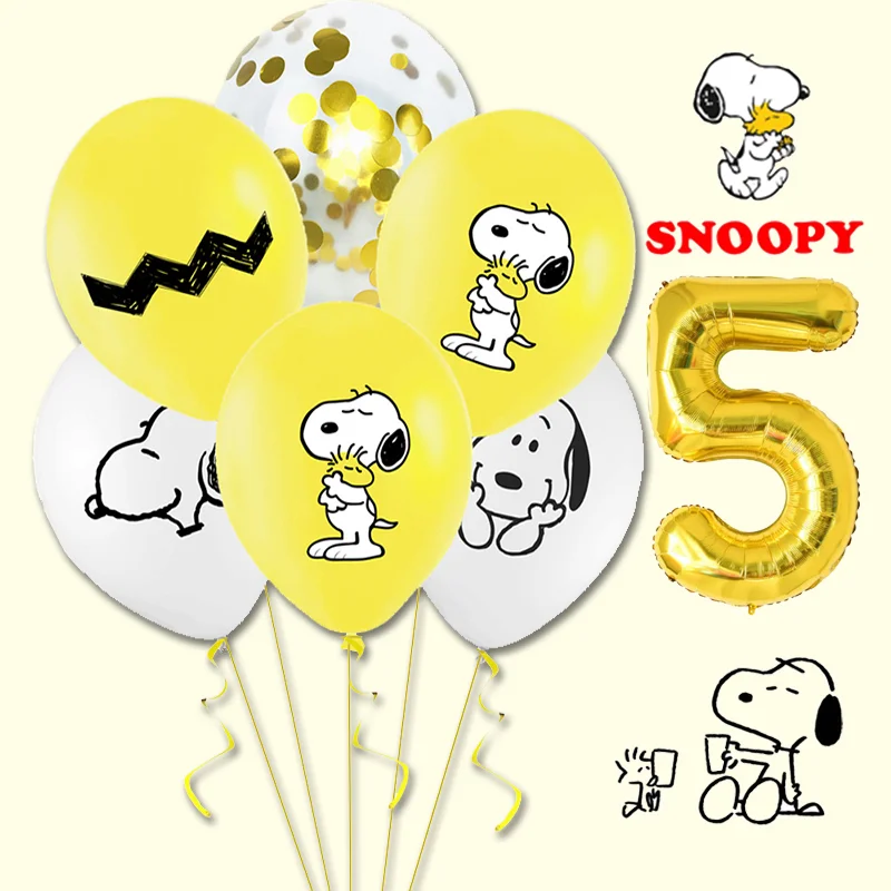 Snoopy-Birthday-Party-Balloons-Set-12-Inch-Latex-Balloons-Kids-Number ...