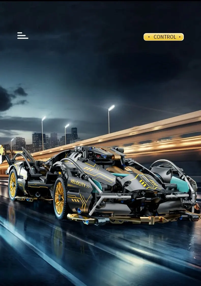 1-14-High-Tech-Racing-Car-Set-Compatible-FKP37-42115-Technical-Building ...