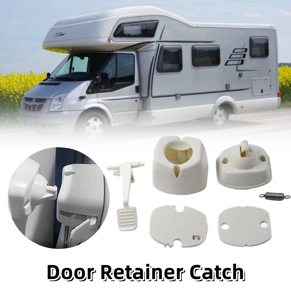 RV-Door-Retainer-Catch-Latch-Holder-Compartment-Clips-White-Plastic ...