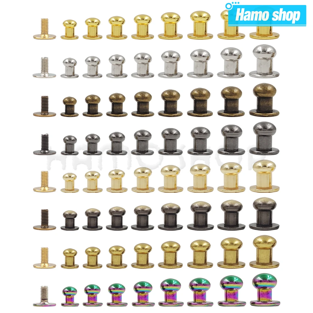 20Sets Metalen Legering Ronde Hoofd Klinknagels Spikes Schroef ...
