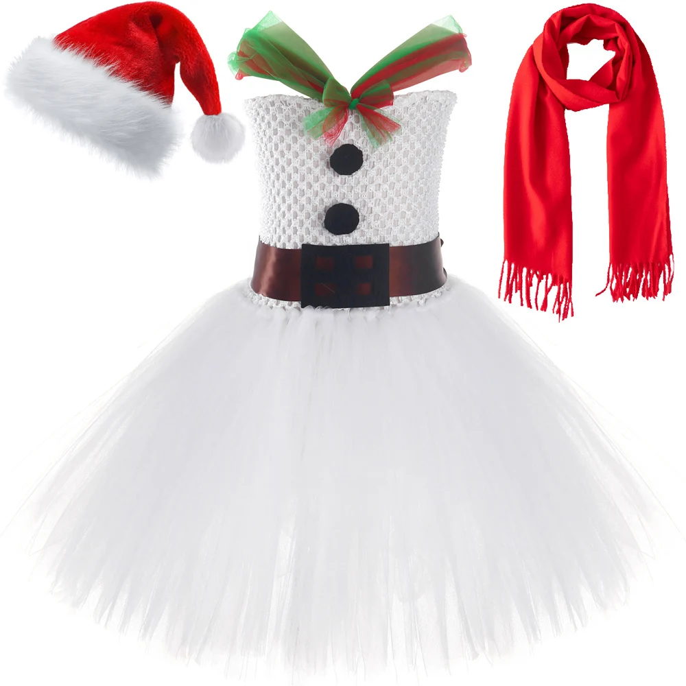 White-Snowman-Christmas-Costumes-for-Girls-Xmas-Party-Dresses-Gift-for ...