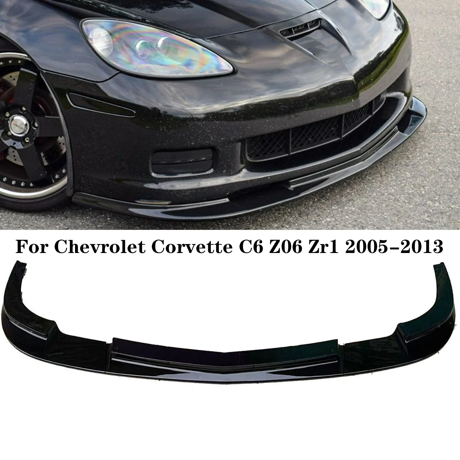 Front Bumper Lip For Chevrolet Corvette C6 Z06 Zr1 2005-2013 Cars ...