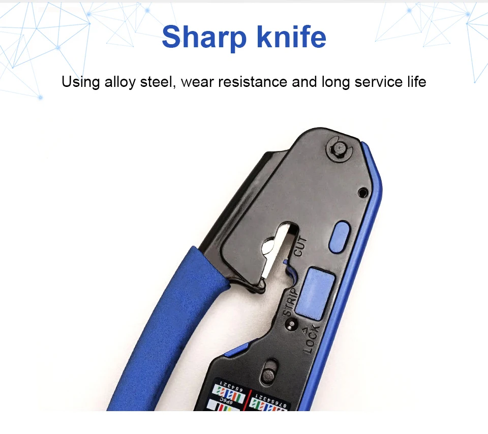 Pince à sertir réseau RJ45 RJ11, pince à sertir Ethernet CAT6-7 ...