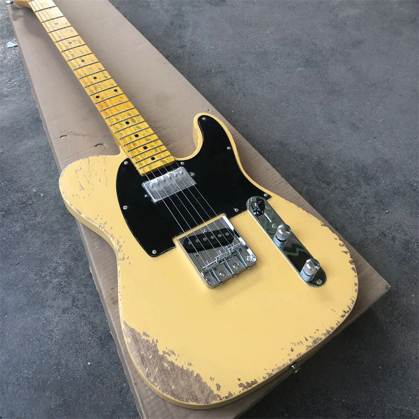 Stock-nitro-paint-electric-guitar-make-old-custard-ASH-wood-all-colors ...
