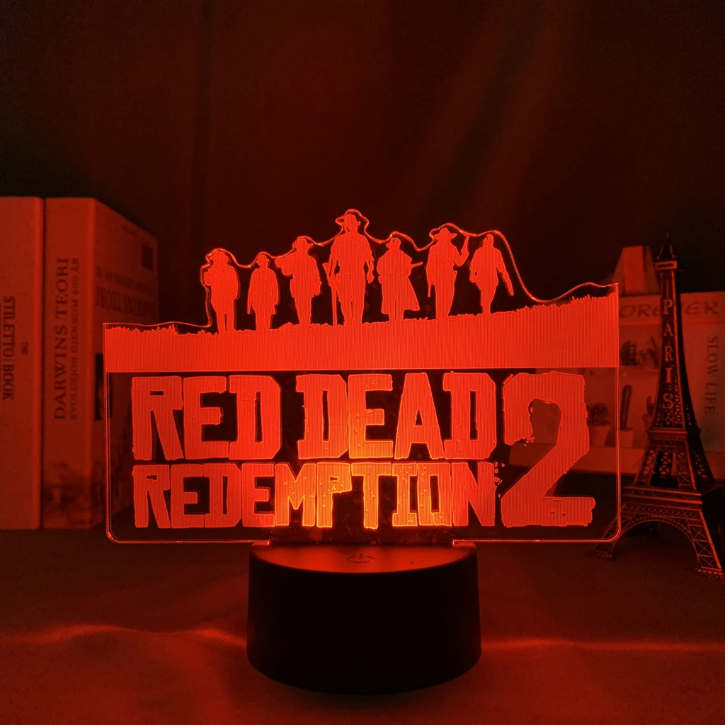 Led Light Red Dead Redemption 2 for Child Bedroom Decor Lighting Kids ...