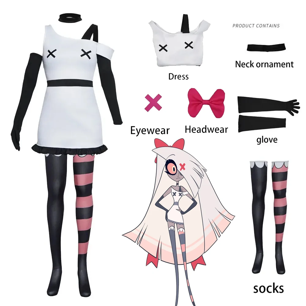 Hazzbinhotel Vaggie Cosplay Hazbin Cos Hotel Costume Women Girls Dress ...