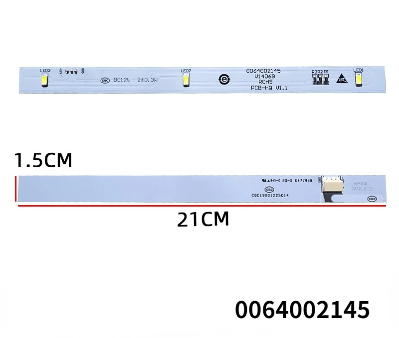 100% New 0064002145 DC12V Refrigeration Lighting LED Strip For Haier ...
