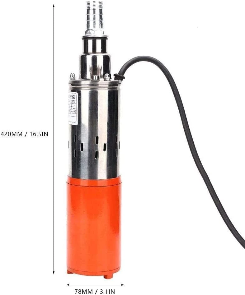 DC 12V 260W Pompa Sekrup Surya Pompa Sumur Dalam Dapat Menyelam Pompa ...