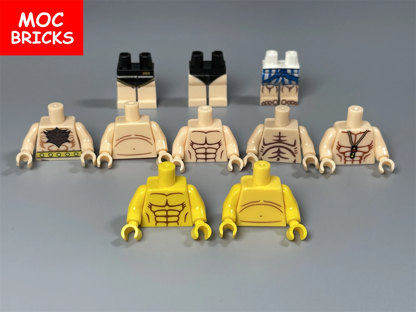 10pcs-MOC-Bricks-Torso-Body-Muscle-Pants-4cm-Figure-Part-Particles ...