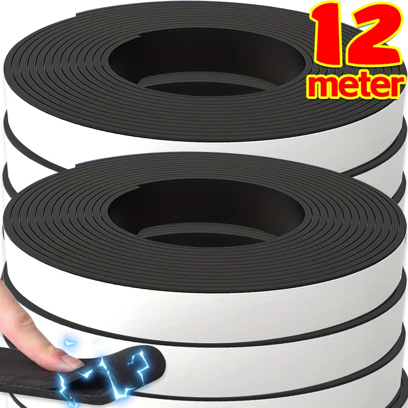 1/12M Self-Adhesive Magnetic Tape Flexible Magnets Strips Sticker Home ...