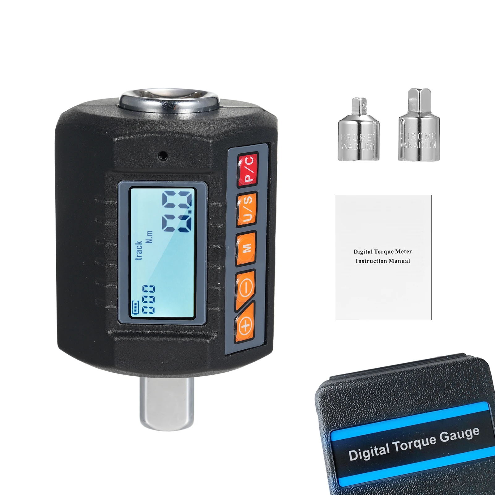 200-340Nm-Digital-Torque-Meter-Wrench-Torque-Tester-1-2-Adapters-for-3 ...