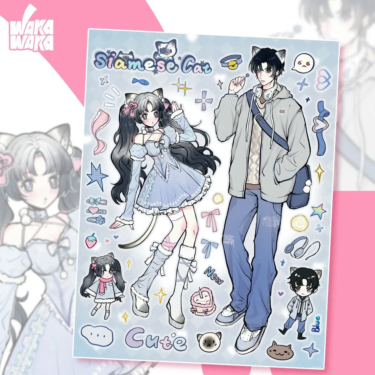 Couple-in-Love-Character-Stickers-Guka-Stickers-Two-dimensional-Guben ...