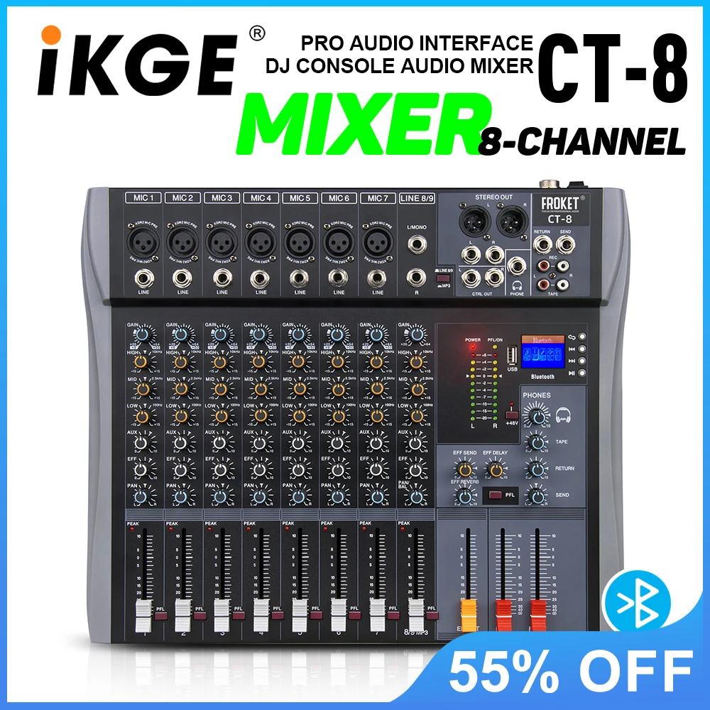 CT-Series-Professional-Audio-Mixer-DSP-with-Bluetooth-USB-DJ-Console ...