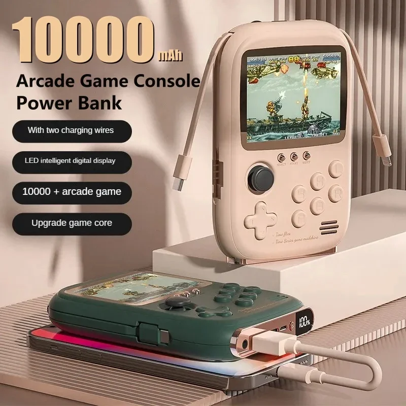 New-Mini-Game-Power-Bank-Portable-Retro-handheld-Game-Console-10000mAh ...