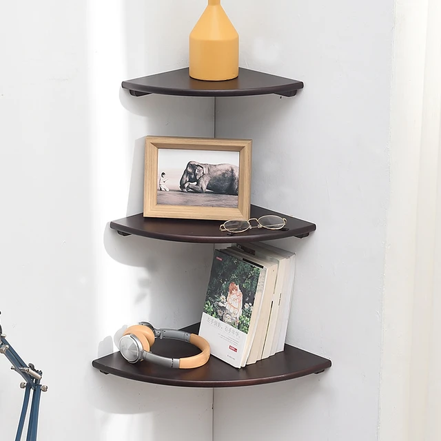 Corner Wall Mounted Kitchen Shelves