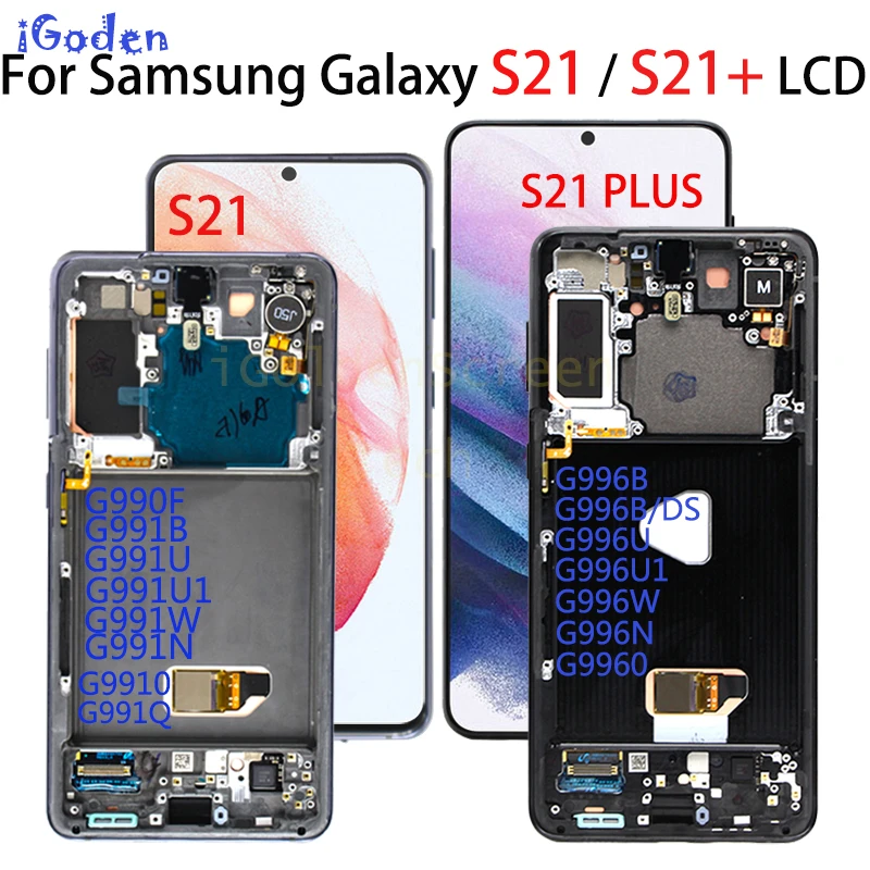 For Samsung Galaxy S21 Lcd G991 G990f/ds With Frame Display Touch ...