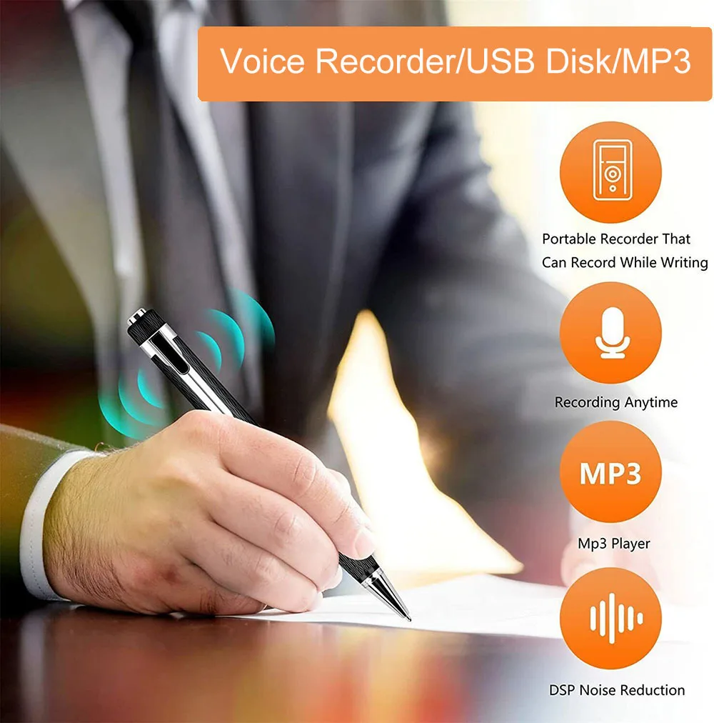 006 Escytegr 2 in 1 USB Pen 8GB Flash Drive Disk Digital Audio Voice ...