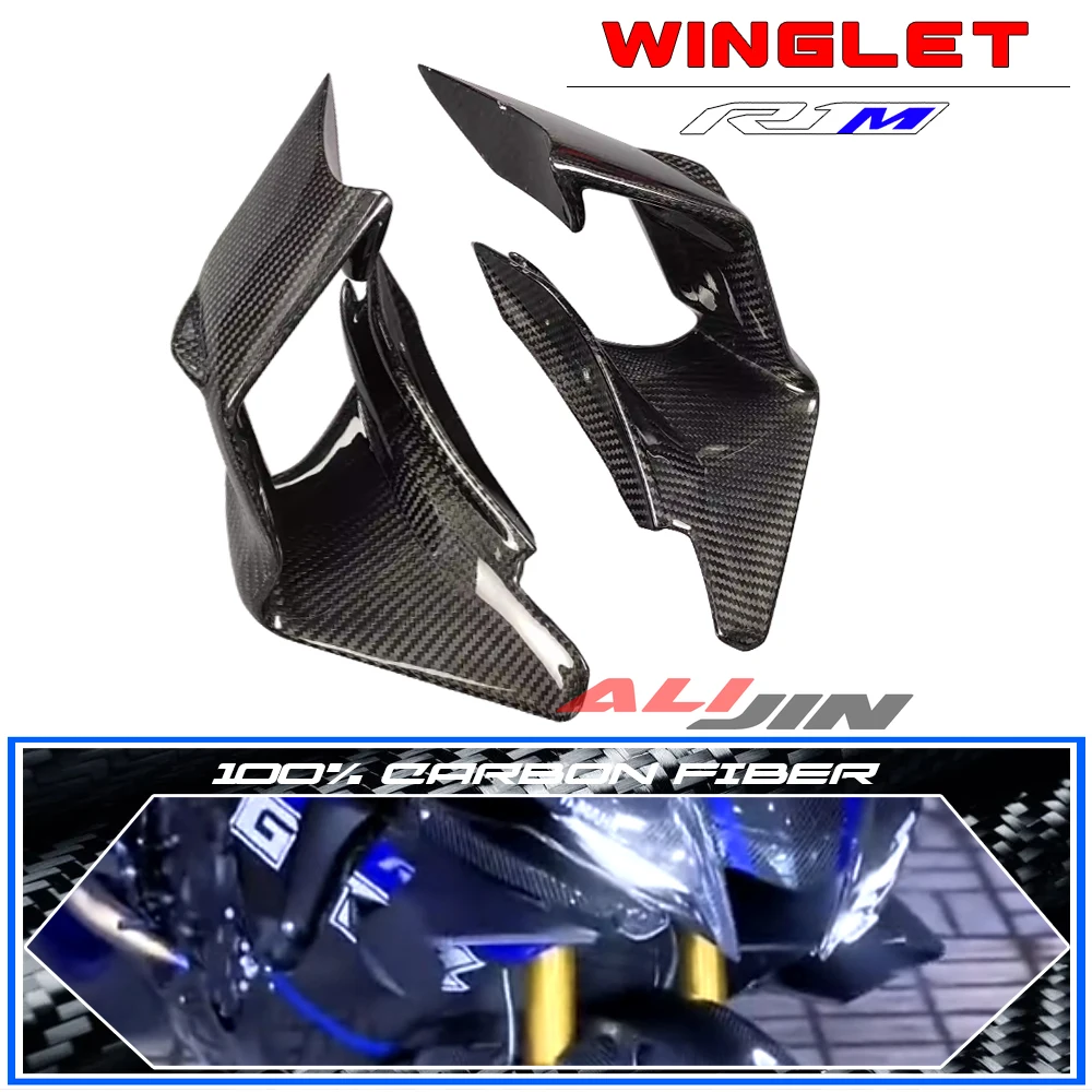 100-Real-Dry-Carbon-fiber-Motorcycle-Side-Winglets-Fixed-Wing ...