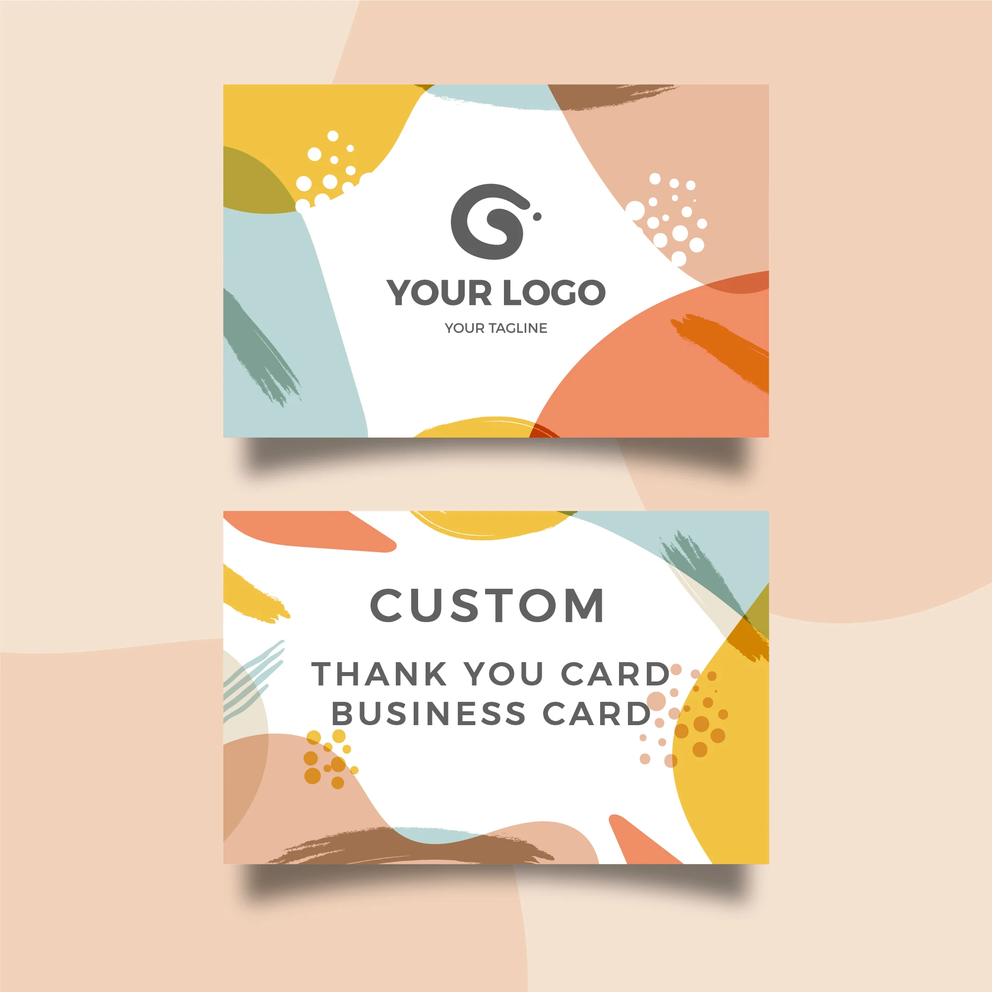 Custom Business card Thank You Cards Full color double-sided printing ...