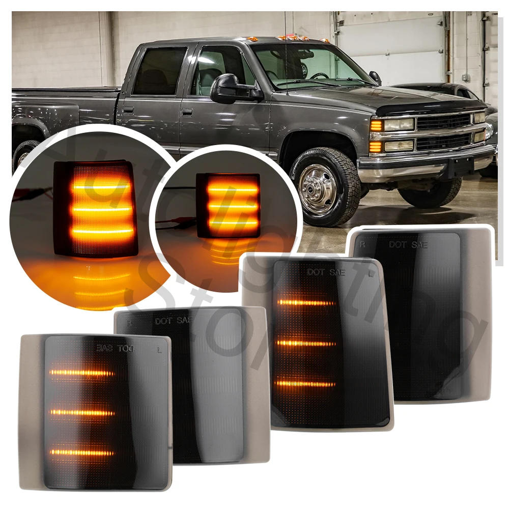 LED Side Marker Light Assembly Sequential Turn Signal LED Front Corner ...
