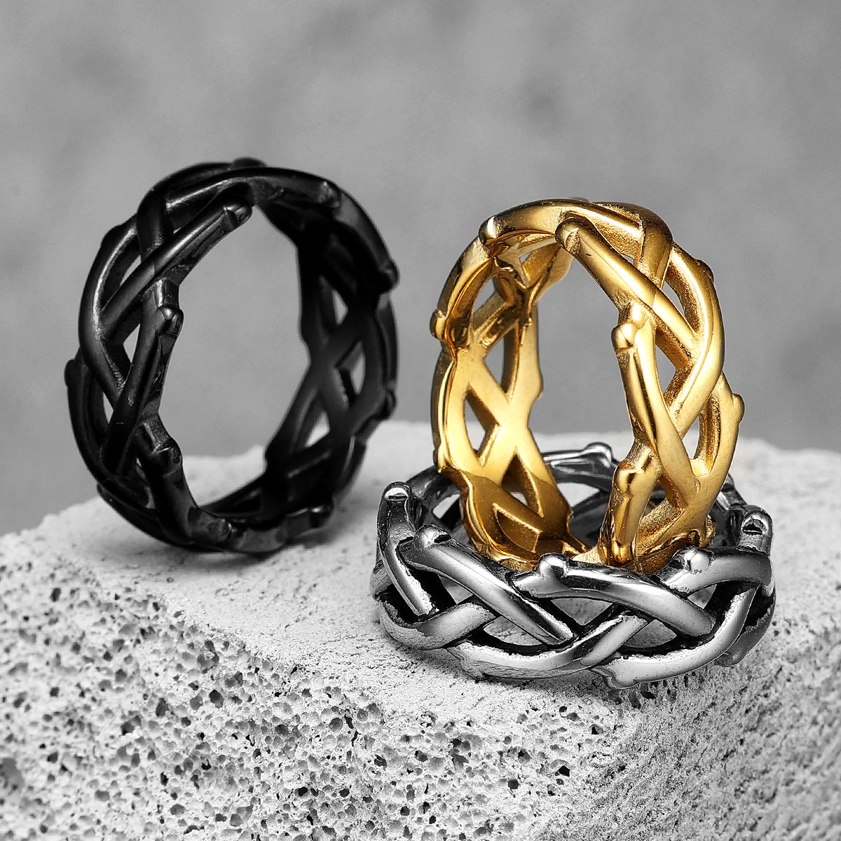 Simple-Hollow-Ring-316L-Stainless-Steel-Men-Women-Rings-Hiphop-Rap ...