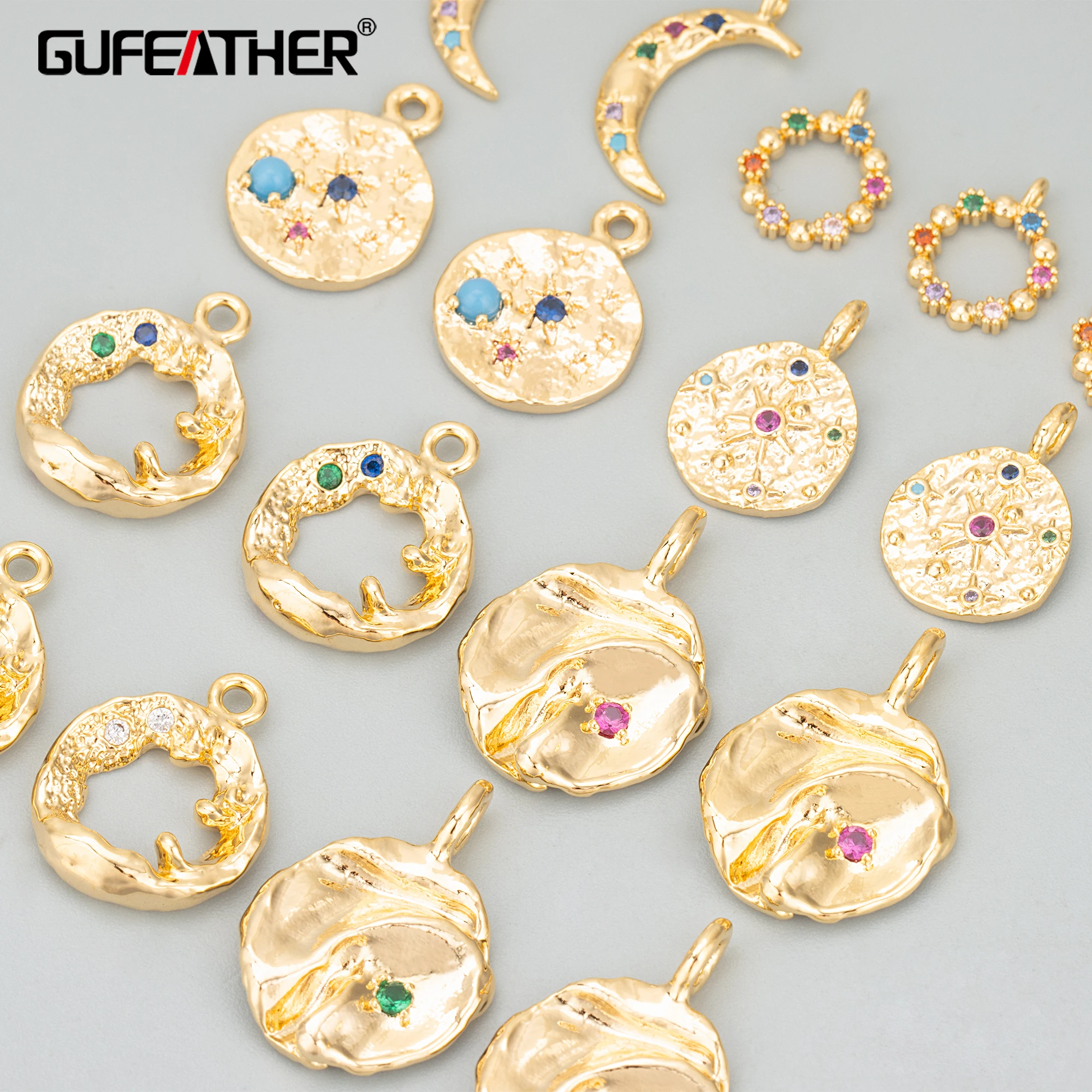 GUFEATHER MF03,jewelry accessories,18k gold plated,copper,nickel free ...
