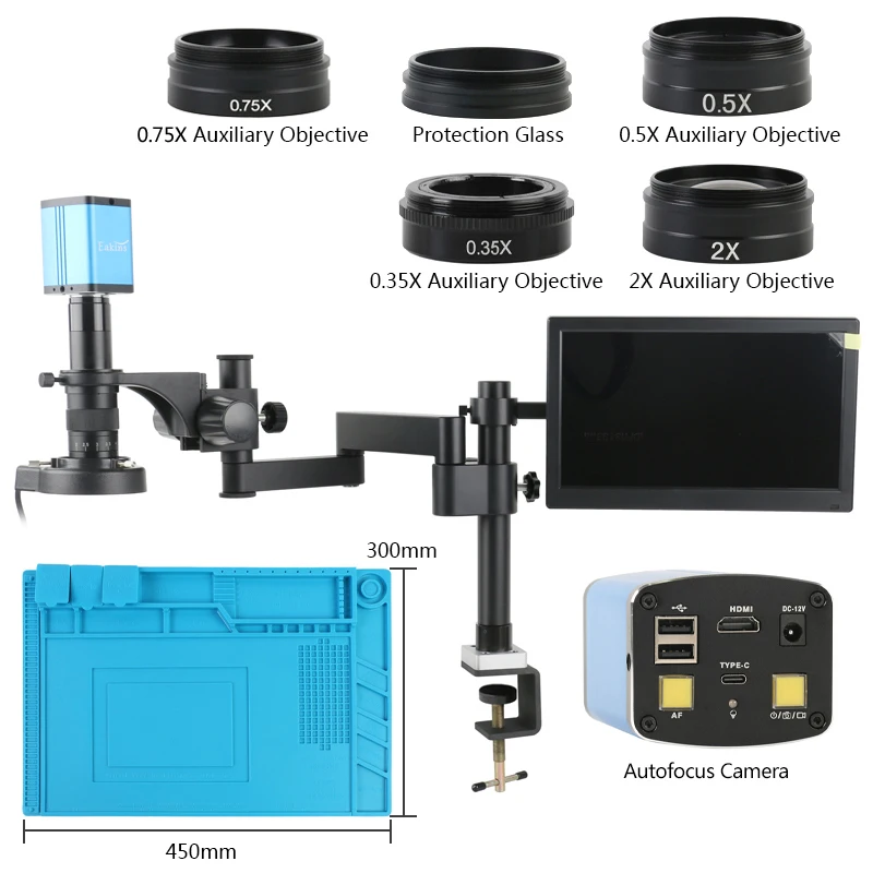 1080P-AutoFocus-SONY-IMX307-Measure-Video-Microscope-Camera-120X-180X ...