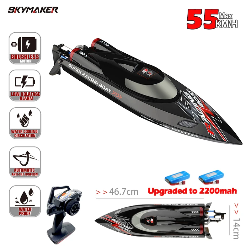 WLtoys-WL916-High-Speed-RC-Boat-55km-h-Remote-Control-Boats-2-4GHz ...