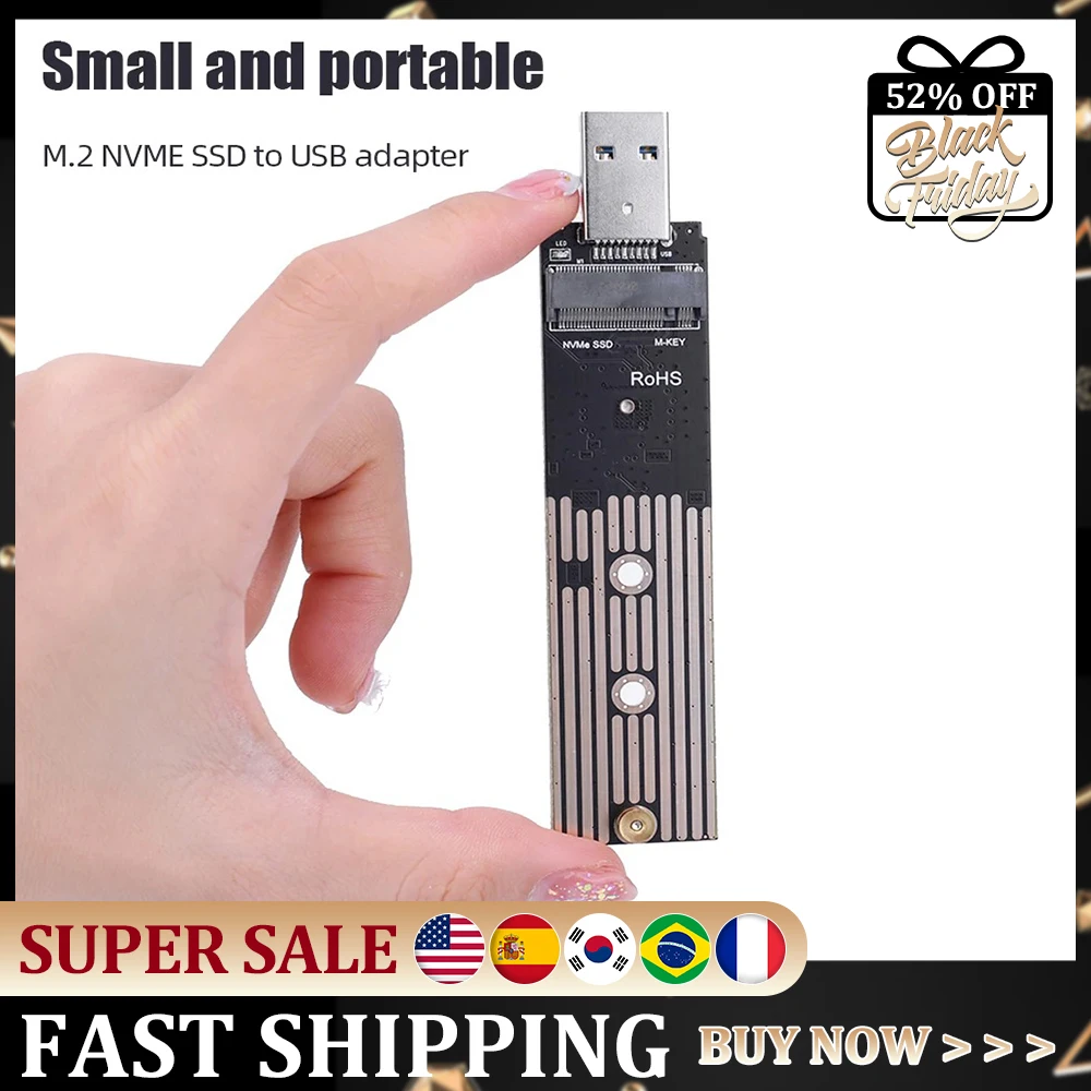 M-2-NVME-Hard-Disk-Converter-USB3-1-SSD-Converter-Plug-and-Play-SSD-To ...