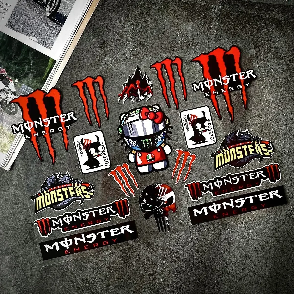 Monster-e-Energy-Reflective-Adesivo-Adequado-para-Modifica-o-de ...