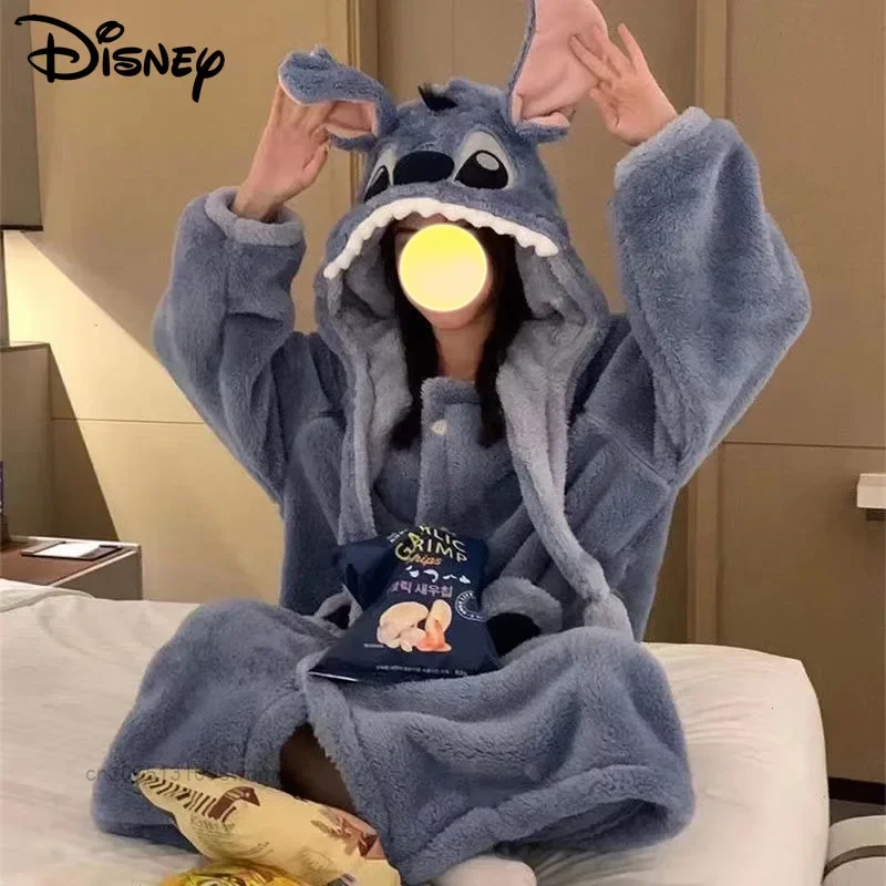 Disney-Stitch-Angel-Coral-Fleece-Sleepwear-Pajamas-for-Women-Winter ...