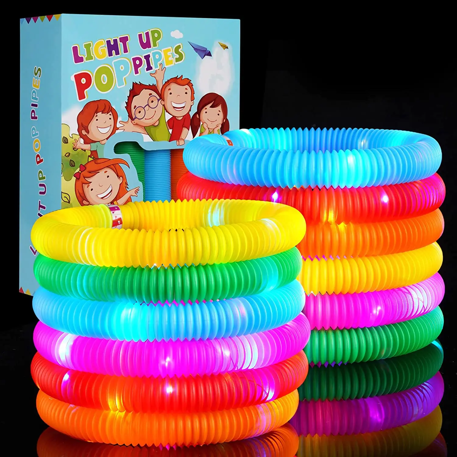6pcs-Pack-Tubes-Party-Favors-for-Kids-Sensory-Toys-Toddlers-LED-Light ...
