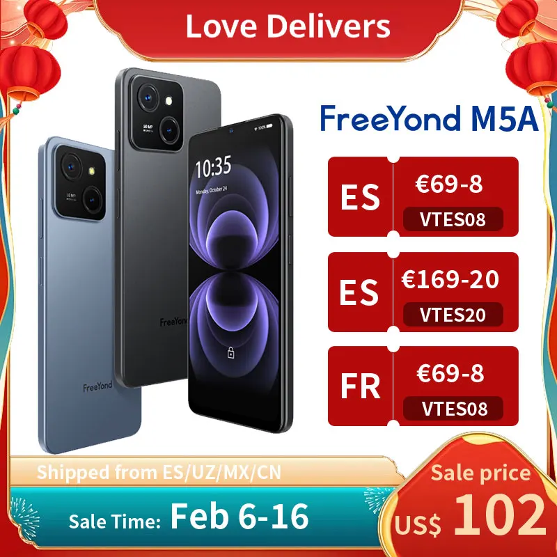 FreeYond-M5A-Smartphone-Android-13-256-Go-8-Go-de-RAM-jusqu-16-Go-50MP ...