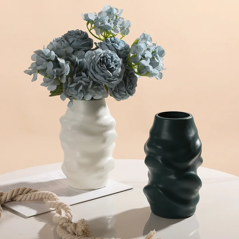 1PC-Plastic-Flower-Vase-Irregular-Shape-Nordic-Style-Flower-Arrangement ...