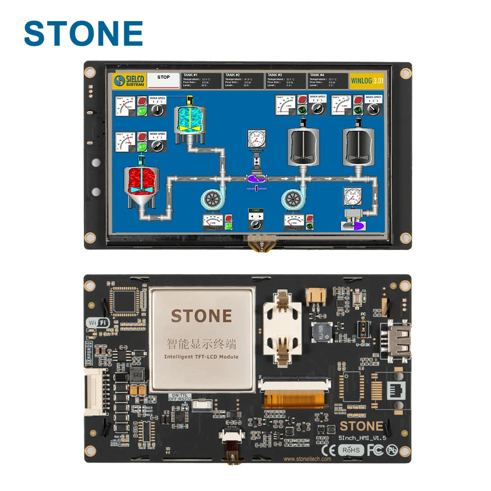 Industrial Screen 5.0" TFT Display Module with Touch + Program Support ...