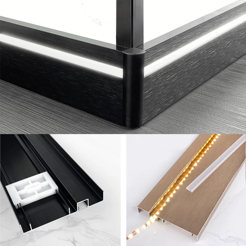 H80mm-LED-Skirting-Board-Line-Aluminum-Profile-Baseboard-Milky-PC ...