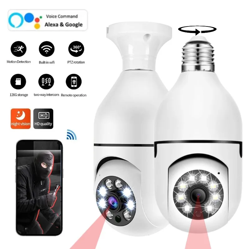 E27-Surveillance-Camera-Full-Color-Night-Vision-Automatic-Human ...