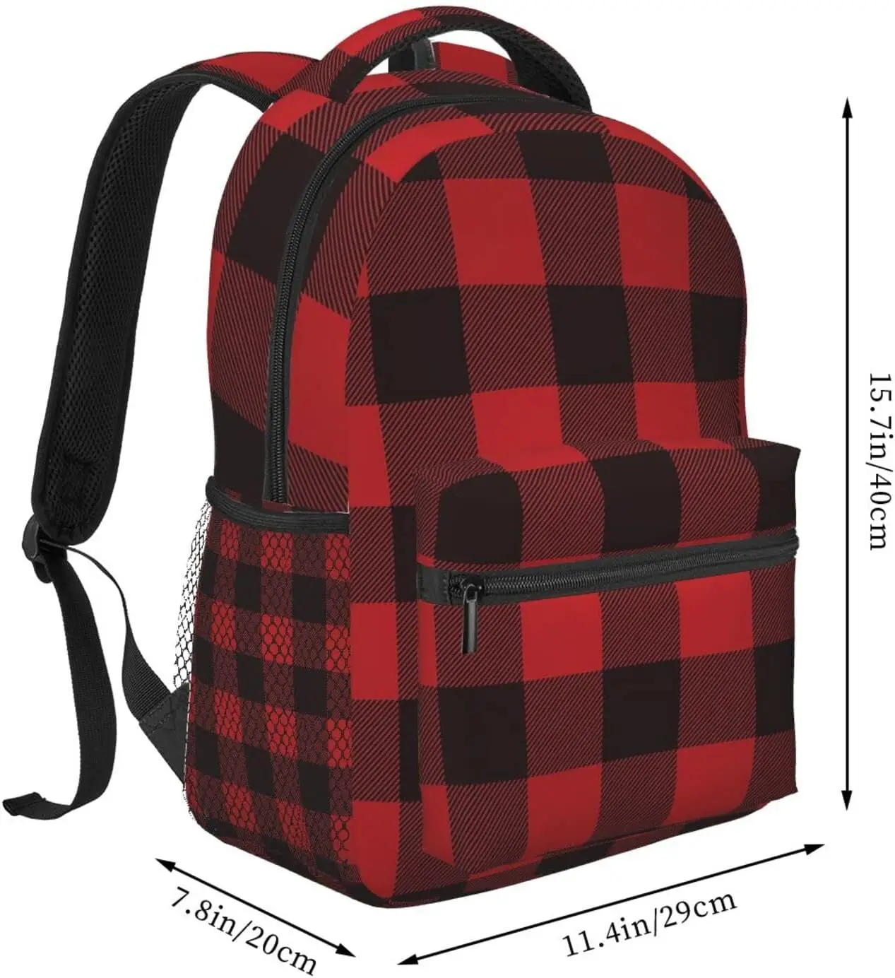 Red And Black Checkered Backpack