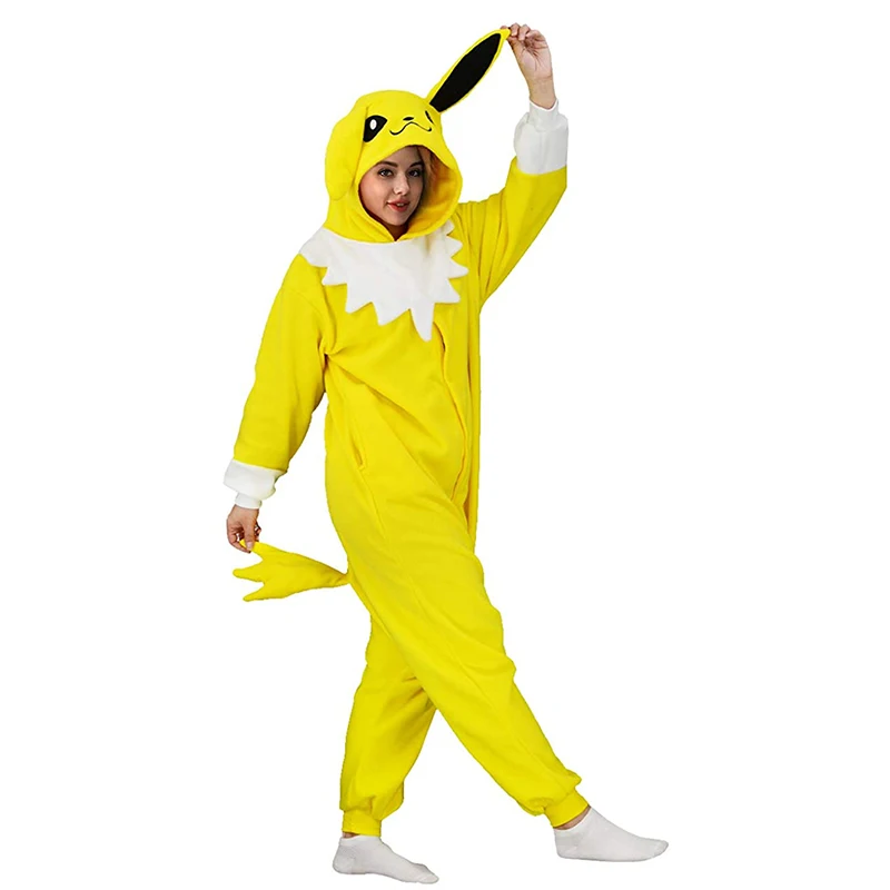 Jolteon Pokemon Kigurumi Onesie Cosplay Costume Pajama For Adults ...