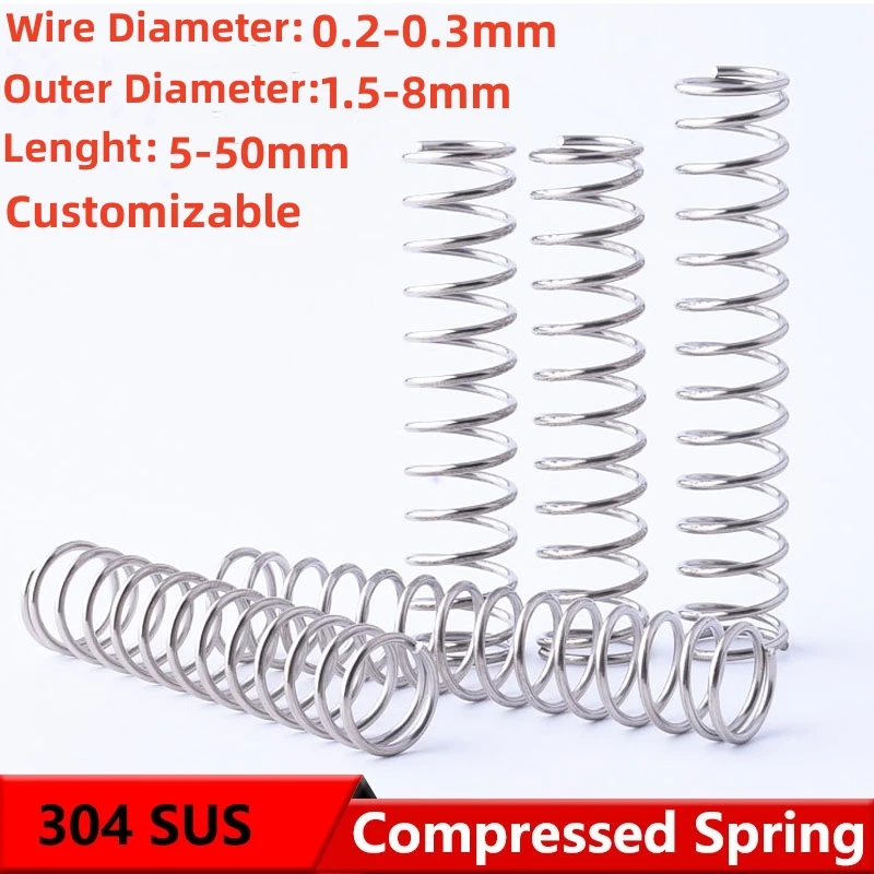 304-Stainless-Steel-Compression-Spring-Return-Spring-Steel-Wire ...