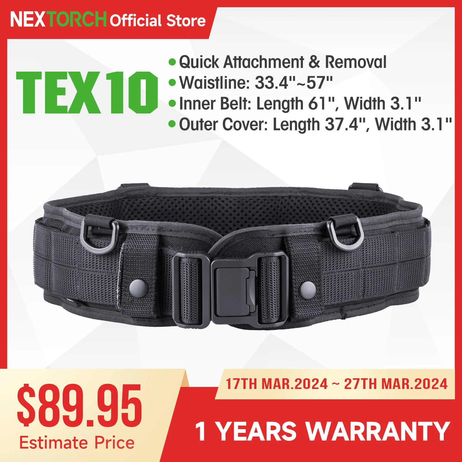 Multifunctional Tactical Belt Set Combat Belt Set Waistband Nylon Quick ...