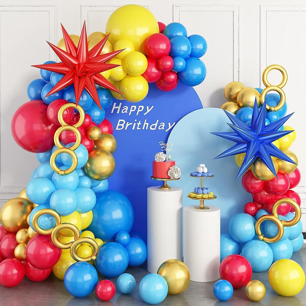 Sonic Costume For Boys 4-6 126 PCS Hedgehog Balloon Arch Kit - Primary ...