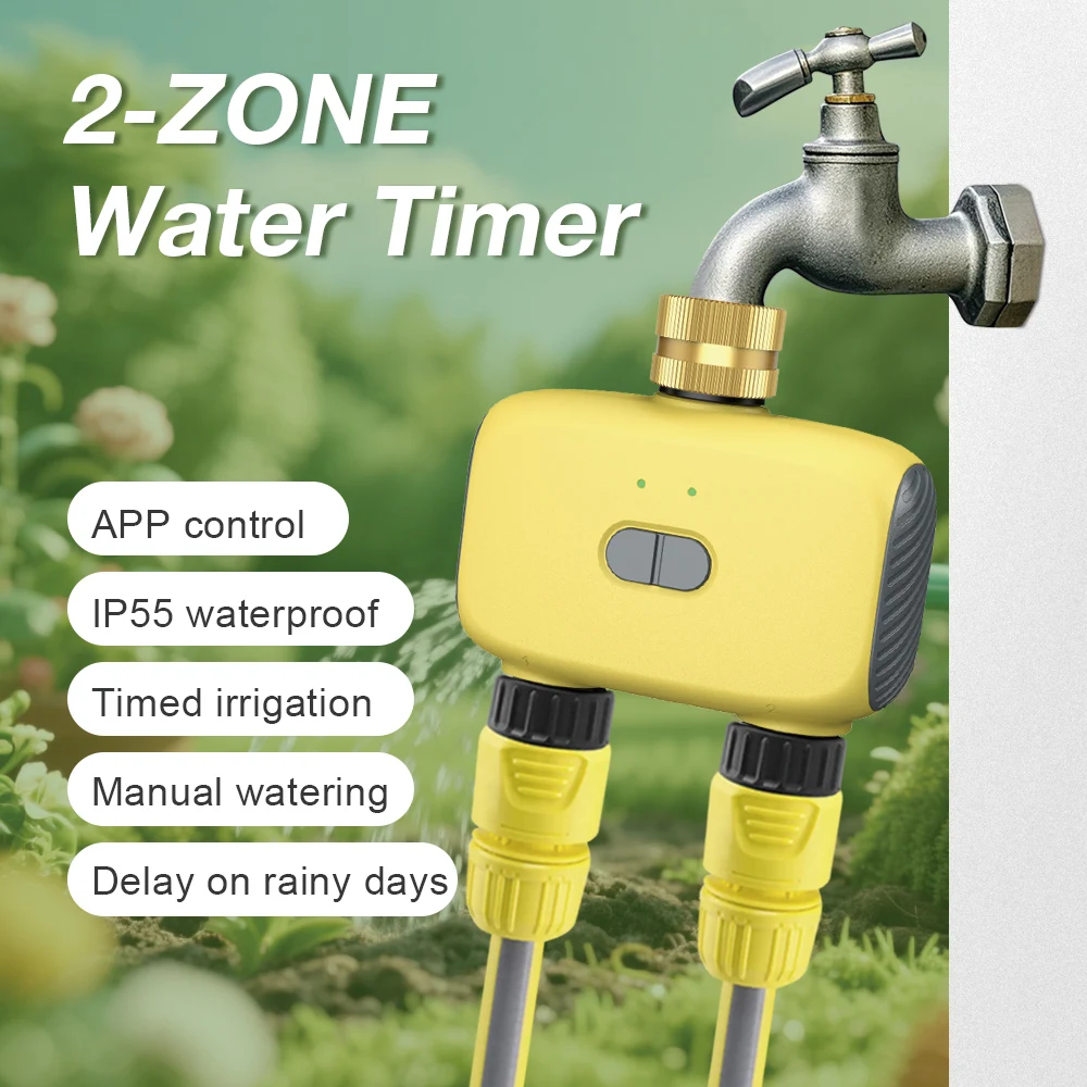 3/4" 1/2 Zones Bluetooth Irrigation Watering Timer Automatic Irrigation ...