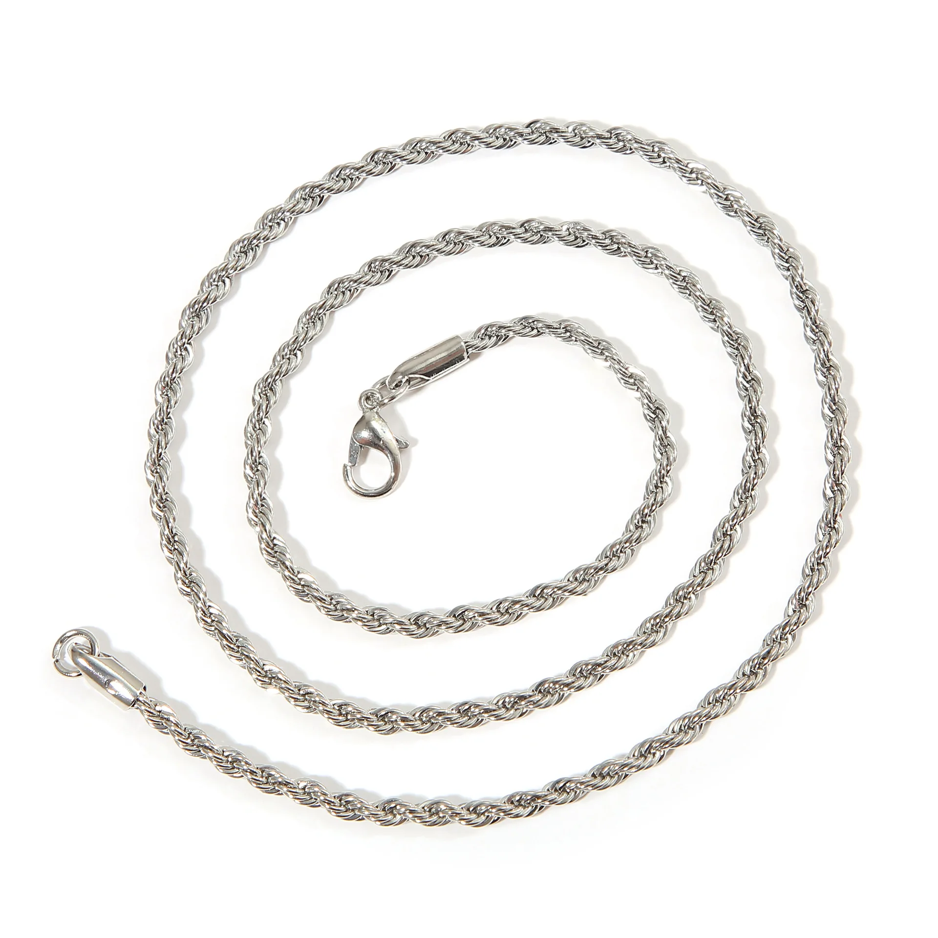Classic Cuban Stainless Steel Rope Chain - Men's Improvement