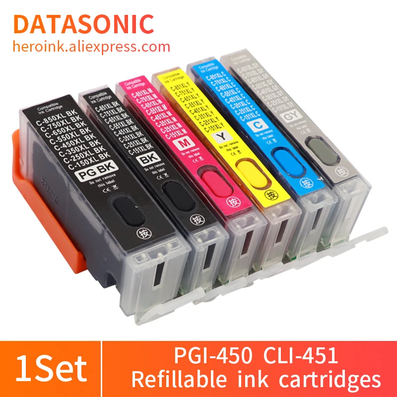 1Set-PGI-450-CLI-451-refillable-ink-cartridge-For-CANON-pixma-MG5440 ...