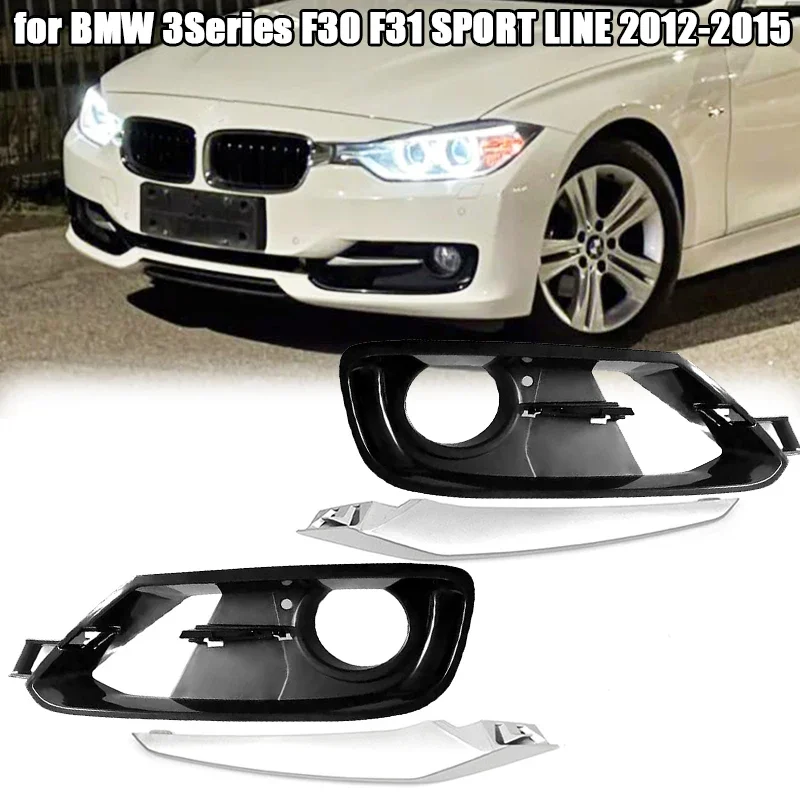 Front-Fog-Lamp-Cover-Bumper-Grille-Bezel-Cover-Trim-for-BMW-F30-F31 ...