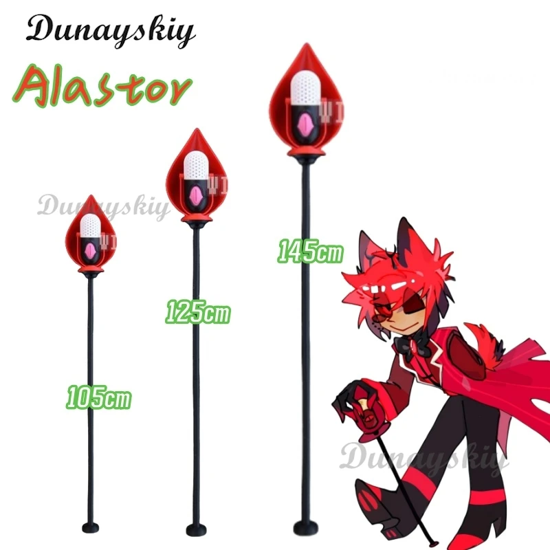 Anime-ALastor-Cosplay-Hotel-Staff-Microphones-3D-Pvc-Cane-Props ...