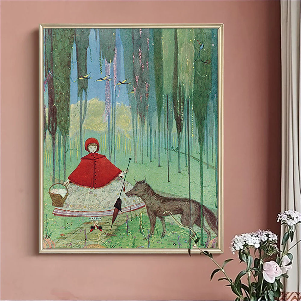 Little Red Riding Hood Illustration Vintage